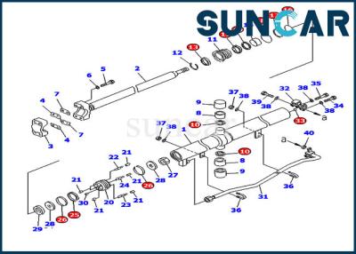 China D85ESS-2 Lift Cylinder 707-99-25890 Komatsu Service Kit Bulldozer Cylinder Seal Kits for sale