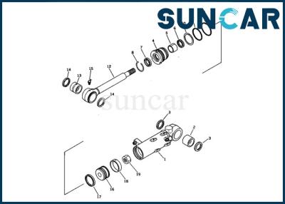 China 707-00-60390 Komatsu Blade Cylinder Seal Kit For Mini Excavator PC05-6 Inner Oil Resistance Repair Kit for sale