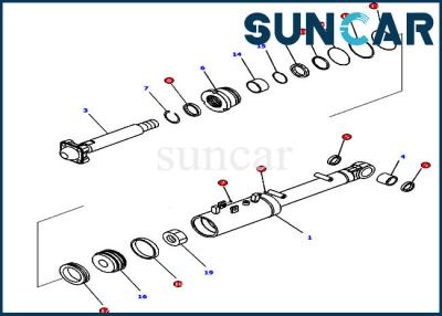 China D65EX-16 Komatsu 707-99-43320 Tilt And Pitch Cylinder Service Kit Dozer Blade Tilt Seal Kit for sale