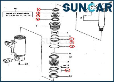 China John Deere 190 Models Mechanical Seal Kits 4369773 Blade Cylinder Repair Sealing Kit for sale