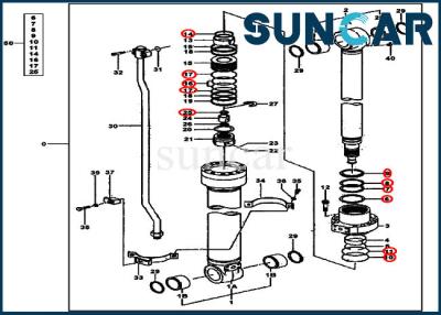 China 4631062 Arm Cylinder Seal Kit Excavator Hydraulic Seals JOHN DEERE Service Kit for sale