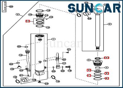 China 4614069 Bucket Seal Kit Cylinder Service Kit ISO9001 Deere Mechanical Sealing Parts for sale