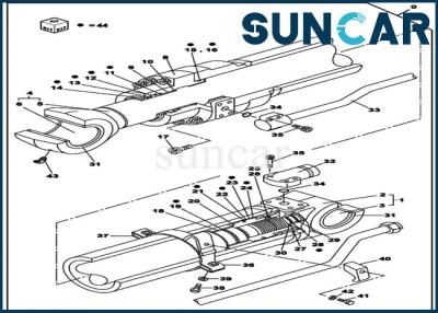 China CASE Dipper/ Arm Seal Kit LZ011200 Cylinder Replacement Kit Fits Excavator CX210C LC CX210D LC for sale