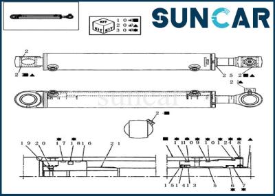 China Swing Cylinder Seal Kit 72275471 Case Repair Kit For CX16B Mini Crawler Excavator for sale