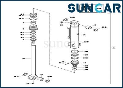 China Bucket Oil Seal Kit XKCC-00436 XKCC00436 Cylinder Replacement Service Kits Fits CX18C CASE for sale
