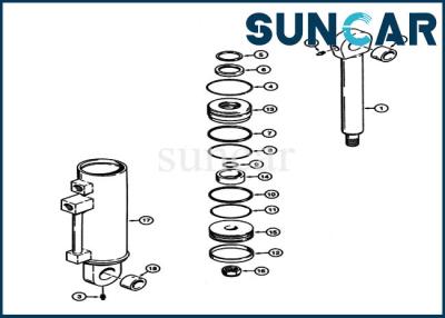 China S300163 Loader Auxiliary Cylinder Repair Oil Seal Kit Fits 621, 721 Case Wheel Loader for sale