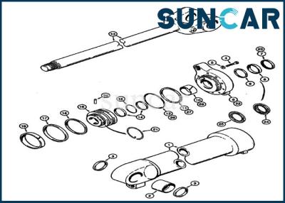 China Heavy Equipment Parts 1543309C1 Bucket Cylinder Seal Kit Repair Kit Fits Wheel Loader 821B 821C Case for sale