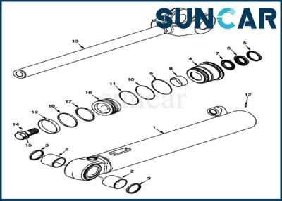 China 84244457 Lift Cylinder Seal Kit Case Sealing Kit For Models 921F 821G 821F Loader Machine Parts for sale