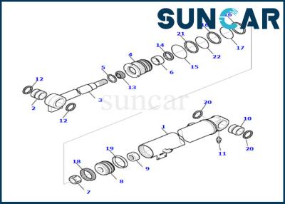 China Boom Cylinder Repair Seal Kit 878000654 For PC35R-8 Komatsu Boom Cylinder Seal Repair  Kit for sale