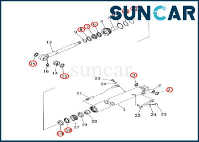 China Komatsu Bucket Cylinder Seal Kit 707-99-26640 7079926640 For PC60-7 PC60-7S Bucket Cylinder Seal Repair Kit for sale