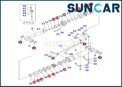 China 7079976300 707-99-76300 Arm Cylinder Seal Kit Komatsu For PC600-8 PC600-8R Arm Cylinder Sealing Kit for sale