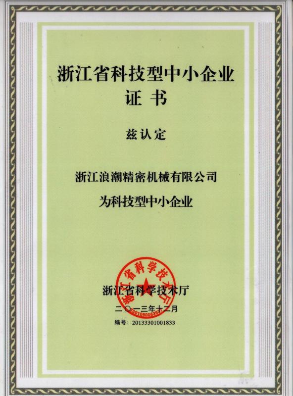 Science and technology enterprise - Zhejiang Langchao Precision Machinery Co., Ltd.