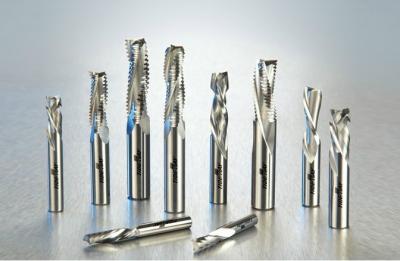 China Micrófono de los pedazos del router del CNC - el carburo Fwo del grano estría los pedazos espirales para cortar la madera, lamina, piedra artificial, plástico en venta