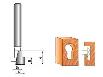Cina Fresatrice Keyhold TCT con acciaio al carbonio # 45 per il taglio di legno naturale, MDF in vendita
