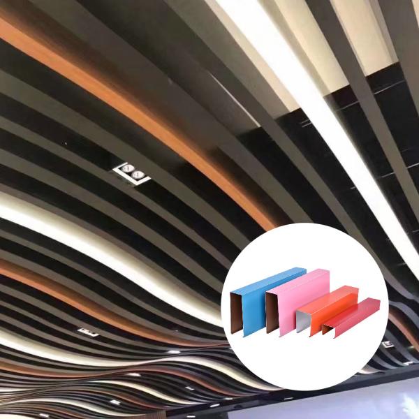 Quality U Shaped Aluminium Ceiling Tile Customized Aluminium Ceiling Strip for sale