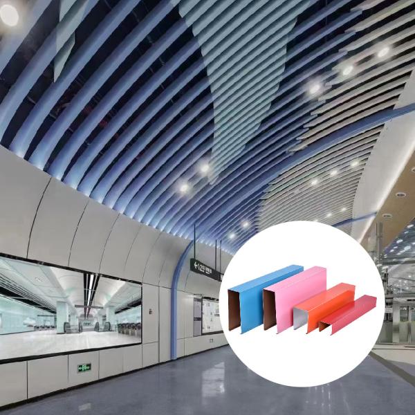 Quality U Shaped Aluminium Ceiling Tile Customized Aluminium Ceiling Strip for sale