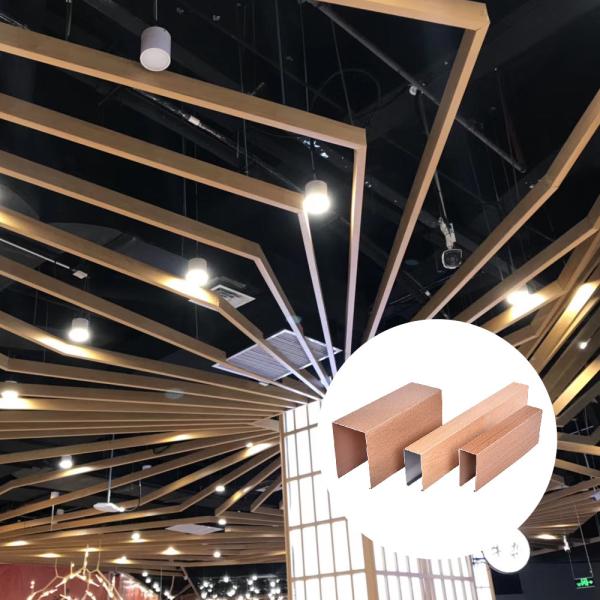 Quality Non Combustible U Shaped Aluminum Drop Ceiling Tiles For Building Decoration for sale