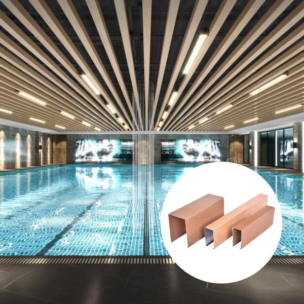 Quality Non Combustible U Shaped Aluminum Drop Ceiling Tiles For Building Decoration for sale