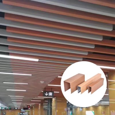 China Soundproof Waterproof Aluminium Ceiling Tile U Shaped For Building Decoration for sale