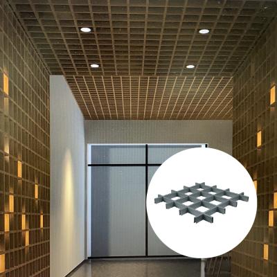 Cina Pannelli di soffitto in reticolo di alluminio Decorazione interna personalizzata soffitto a griglia metallica perforata in vendita