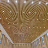 China Aluminum Baffle Ceiling Panel U Shaped Strip 30x50mm Fireproof Sound Absorbing for sale