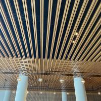 China Aluminum Baffle Ceiling Panel U Shaped Strip 30x50mm Fireproof Sound Absorbing for sale