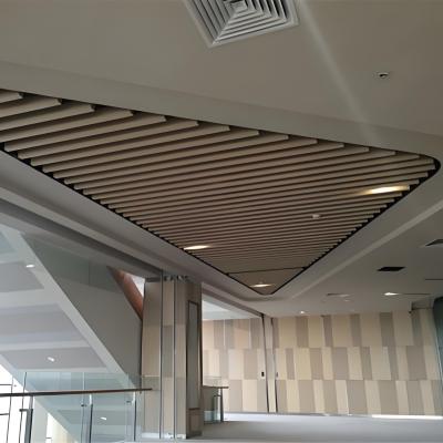 China Modern Decorative Aluminum Ceiling Strip Slat Baffle Aluminum Strip Ceiling Aluminum Suspended Ceiling for sale