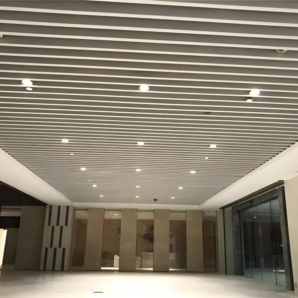 Quality Aluminum U Shaped Baffle Ceiling Customized Size Metal Suspended Baffle Ceiling for sale