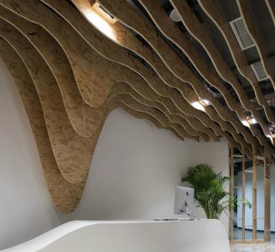 Cina Decorazione Legno Grano Finitura Trave Ufficio Aluminico Baffle soffitto Aluminico soffitto lineare in vendita