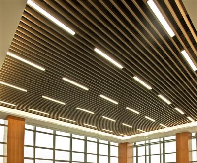 China Open Cell Aluminum Customized Grid Ceiling Modern Strip Metal Ceilings Waterproof False Ceiling for sale