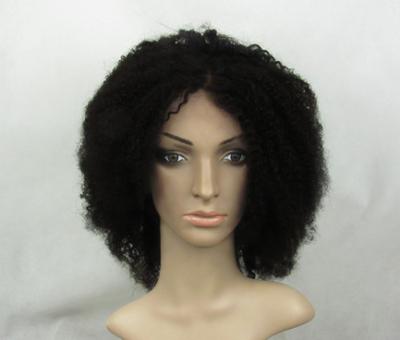China Long Natural Wave Real Human Hair Wigs Tangle Free / Kinky Curly Hair factory