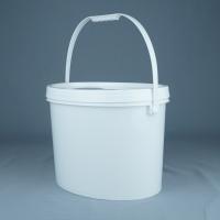 China 20 Liter Oval Plastic Bucket with Lid and Handle - 37.5x29x28.5cm PP/HDPE Industrial Container for sale