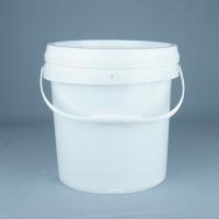 China 10L Round Plastic Packaging Container with Lid and Handle HDPE PP 10 Liter Bucket for sale