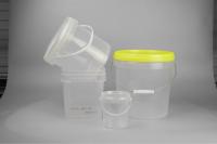 China Transparent Plastic Bucket 1-5L Customizable Smooth Surface for Ice Cream Food Storage for sale