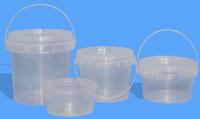 China Food Grade Transparent Plastic Bucket 1000ml Customizable Durable for sale