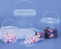 China Translucent Plastic Pail 1L-20L Custom Printing IML Thermal Transfer Screen Printing for sale