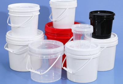 China MOQ 1000sets Plastic Food Bucket IML / Thermal Transfer / Screen Printing CAS/FDA/SGS for sale