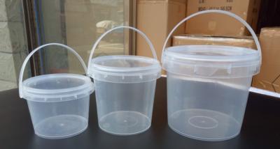China Smooth Surface Transparent Plastic Bucket for sale