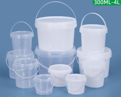 China Customizable Logo Plastic Food Pail IML Thermal Transfer Screen Printing for sale