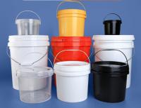 China 1L 5L 20L Round Plastic Bucket Food Grade ISO9001 FDA Certified 0.8-1.5mm Thickness for sale