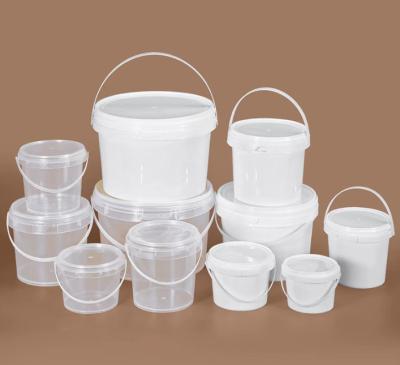 China Customizable Durable Transparent Plastic Bucket with Smooth Surface and Varying Thicknesses for sale
