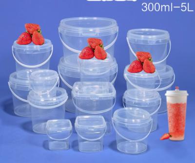 China Customizable Plastic Food Bucket with Available Lid and Handle CAS/FDA/SGS/ISO9001 Certification for sale