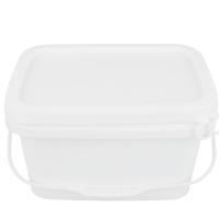 China 1.2 kg Square Plastic Container 100% Raw PP Material 2L Capacity Durable Stackable Bucket for sale