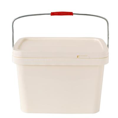 China Customizable 5 Gallon Plastic Rectangle Bucket Food Grade for sale