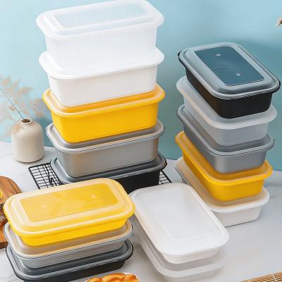 China rectangular plastic food container with lid   takeaway food container   meal prep food container   food storage container for sale