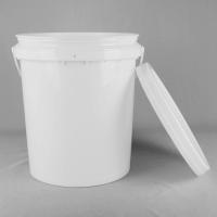 China White Food Grade Buckets with Handle and Lid 1L to 5L BPA Free Stackable for sale