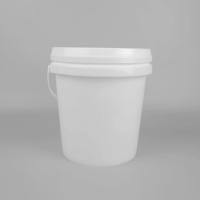 China White Food Grade Buckets with Handle and Lid 1L to 5L BPA Free Stackable for sale