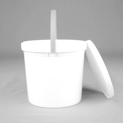 China 1L 33oz Empty Greek Yogurt Bucket Plastic Bucket With Screw On Lid for sale