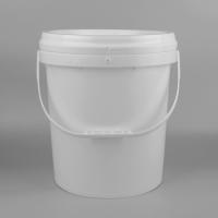 China Jieming Red Plastic Frost Resistant Paint Bucket 20L Leakproof Round for sale