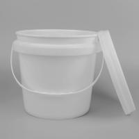 China Round Plastic Paint Bucket 30cm 1.2KG Leakproof with Lid and Handle for sale